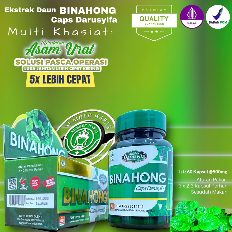 Jual Kapsul Ekstrak Binahong HIJAU MAX Darusyifa BPOM Isi 60 - Kapsul Daun Binahong | Shopee ...