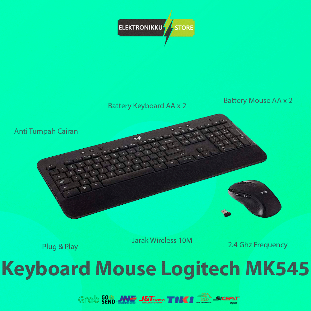 Jual Keyboard Mouse Logitech MK545 Wireless Laptop PC Komputer Notebook ...