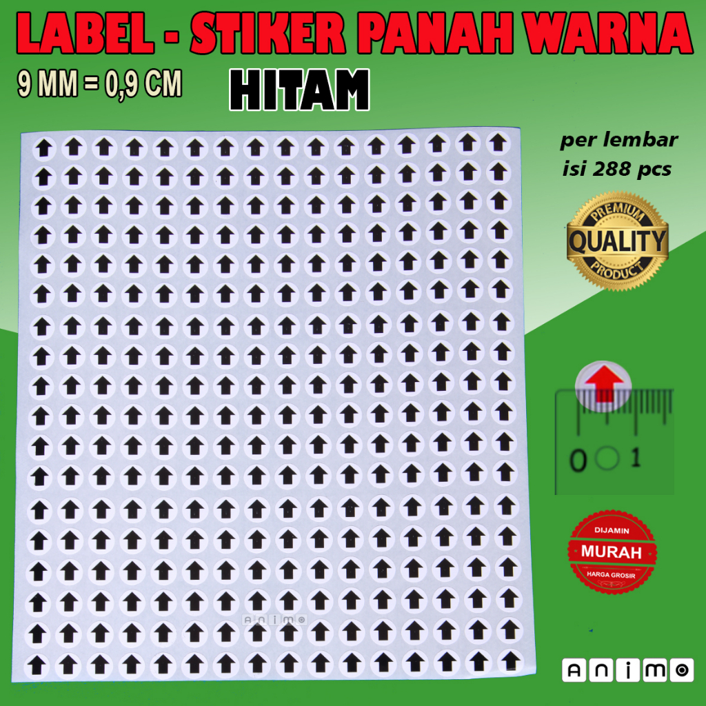 Jual LABEL - STIKER PANAH MERAH panah biru PANAH HIJAU panah hitam ...