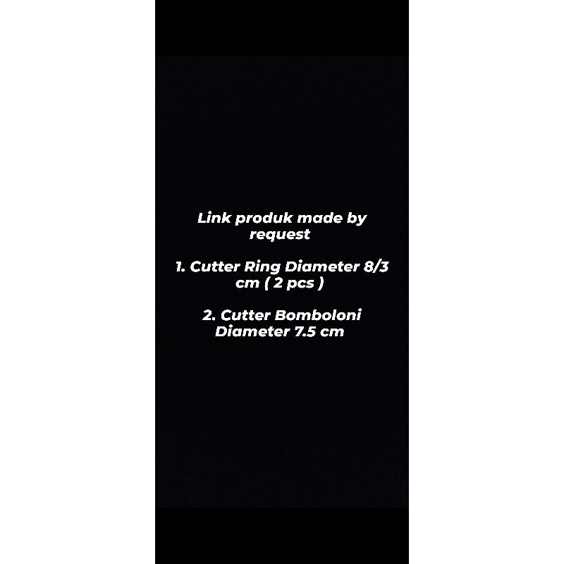 Jual Made By Request ( Cutter Ring D8/3 dan Bomboloni 7.5 ) | Shopee ...