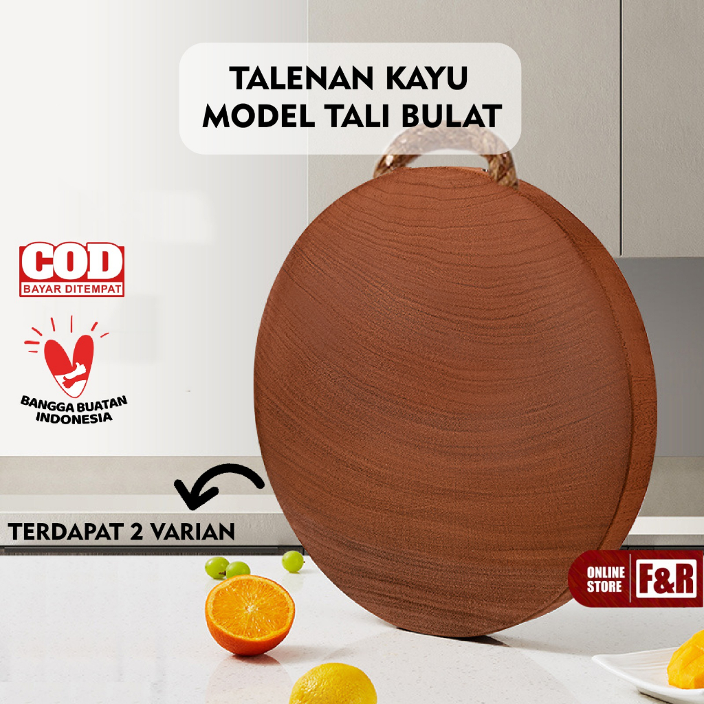 Jual Talenan Bulat Dengan Tali Tambang Talenan Gantung Kayu Pinus ...