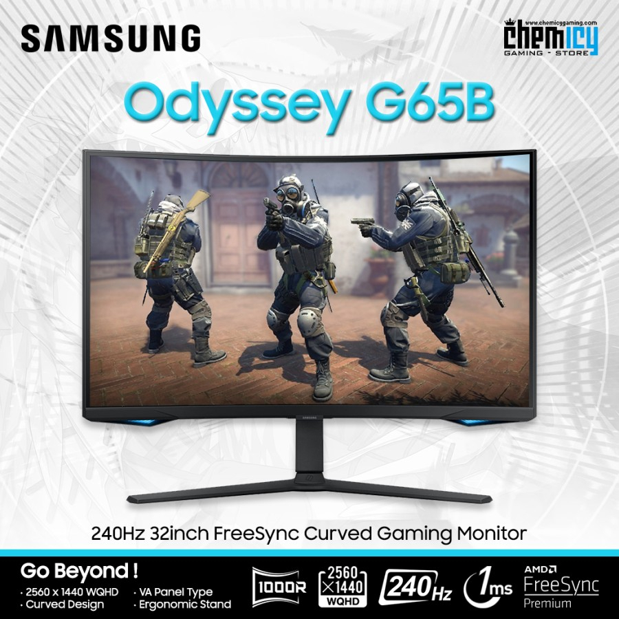 Jual Samsung Odyssey G65B 240Hz 32inch FreeSync Curved Gaming Monitor ...