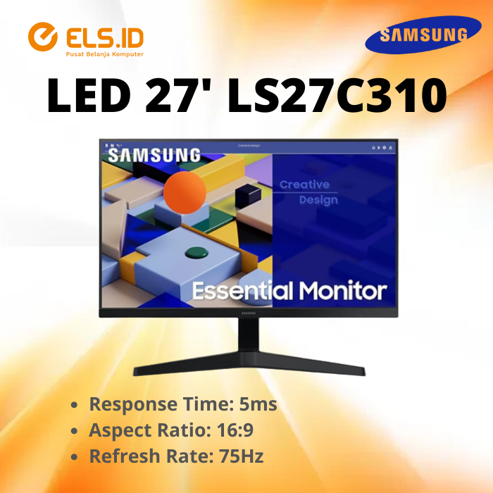 Jual Monitor Samsung LED 27' - LS27C310 3-Sided Bazel Less Design ...