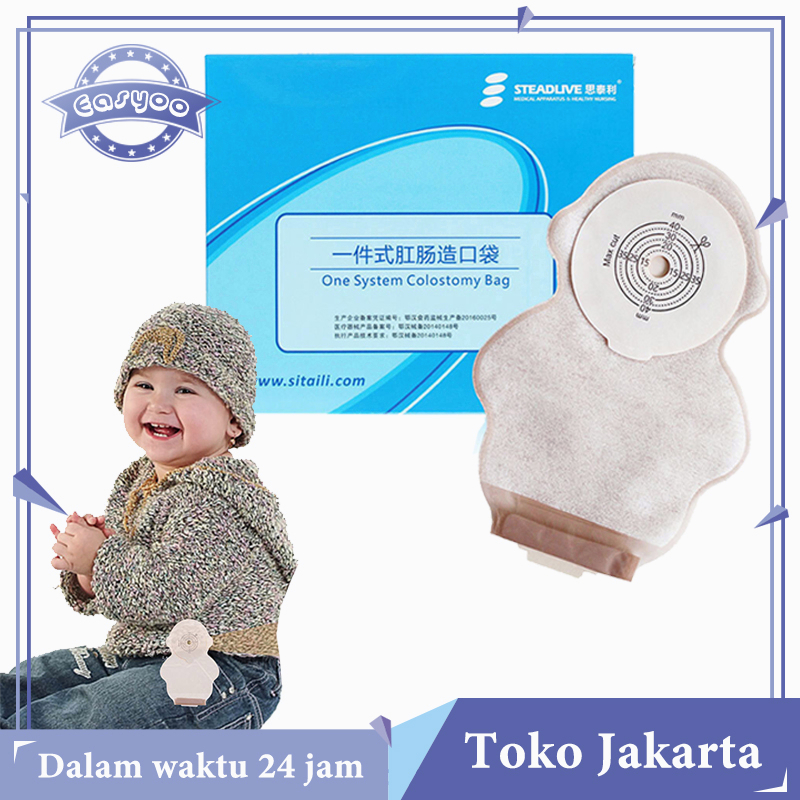Jual Isi 10 Kantong Kolostomi Bayi Dengan Kotak Colostomy Bag Anak ...