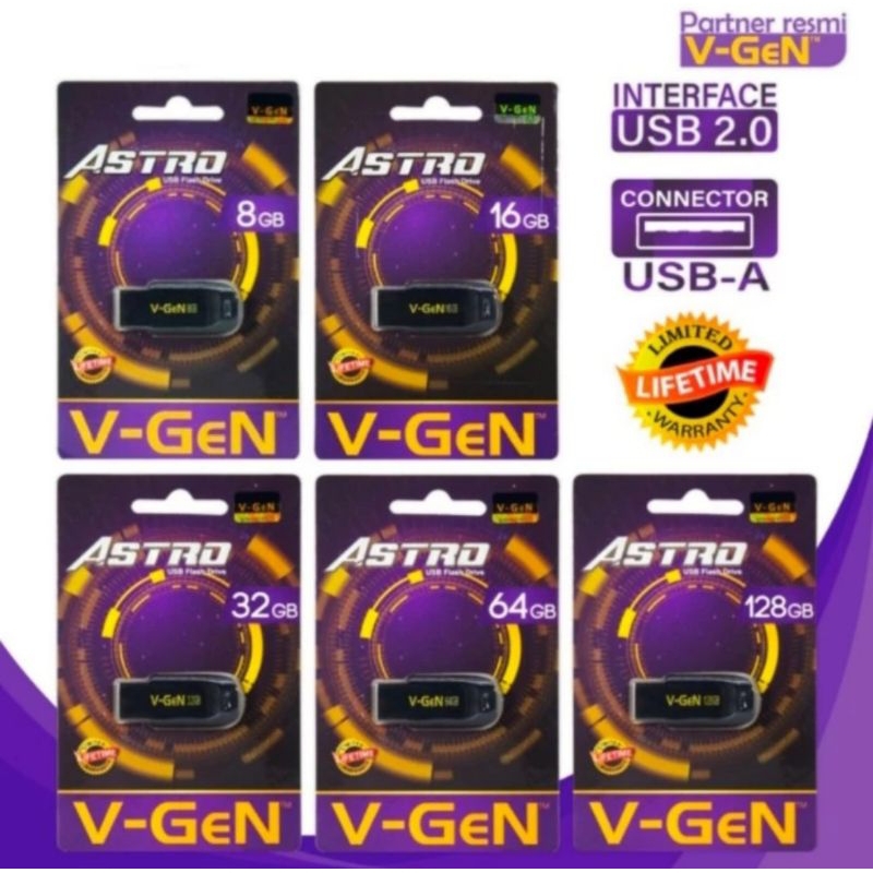 Jual USB Flashdisk Flash Drive V-GEN ASTRO VGEN ATOM 8GB 16GB 32GB 64GB ...