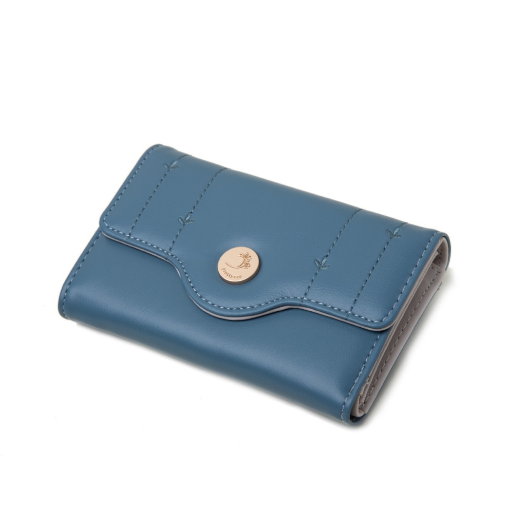 Jual DOMPET LIPAT WANITA KOREA PRETTYZYS ORIGINAL KULIT BIRU MEYIER ...