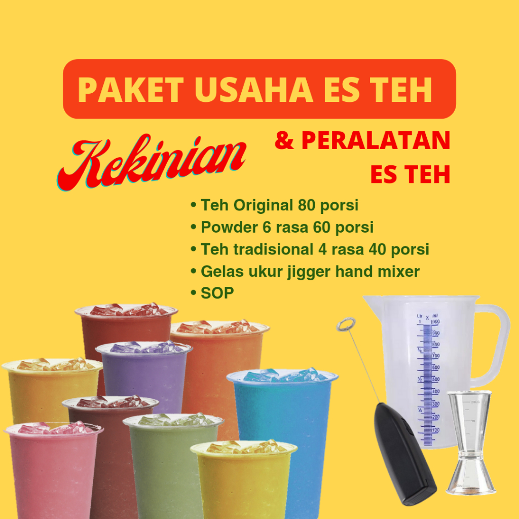 Jual Paket Bahan Baku Dan Alat Es Teh Kekinian | Shopee Indonesia