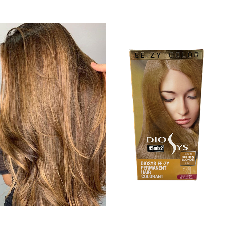 Jual Diosys Eezy Permanent Hair Colorant 45ml x 2 Golden Blonde 10 ...