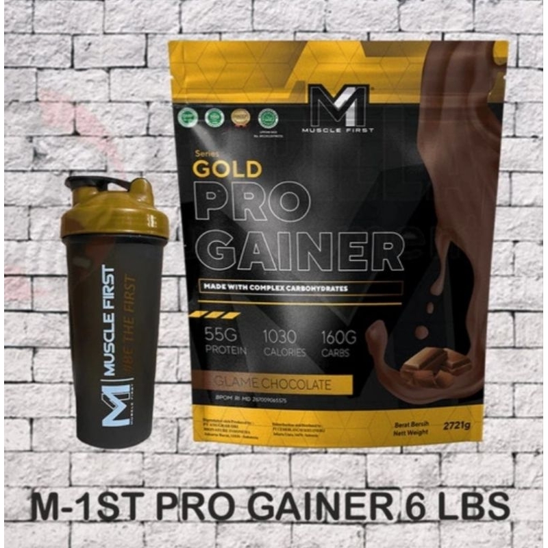 Jual M1 Muscle First Gold Pro Gainer 6 Lbs lb 6lb Weight Mass Gainer ...