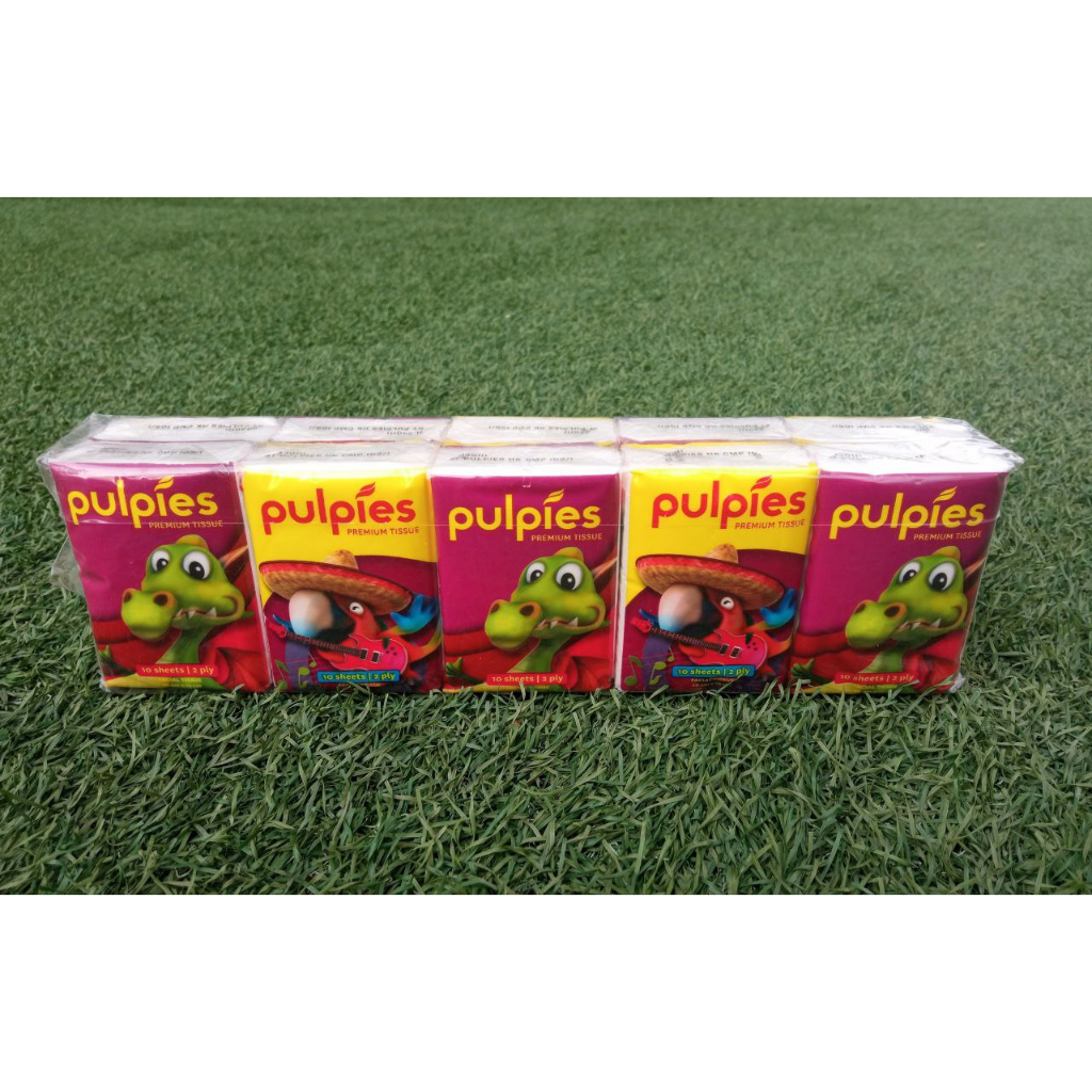 Jual PULPIES Pocket Tissue 2 ply - Tisu Saku MULTIPACK 10x10 sheets (1 ...