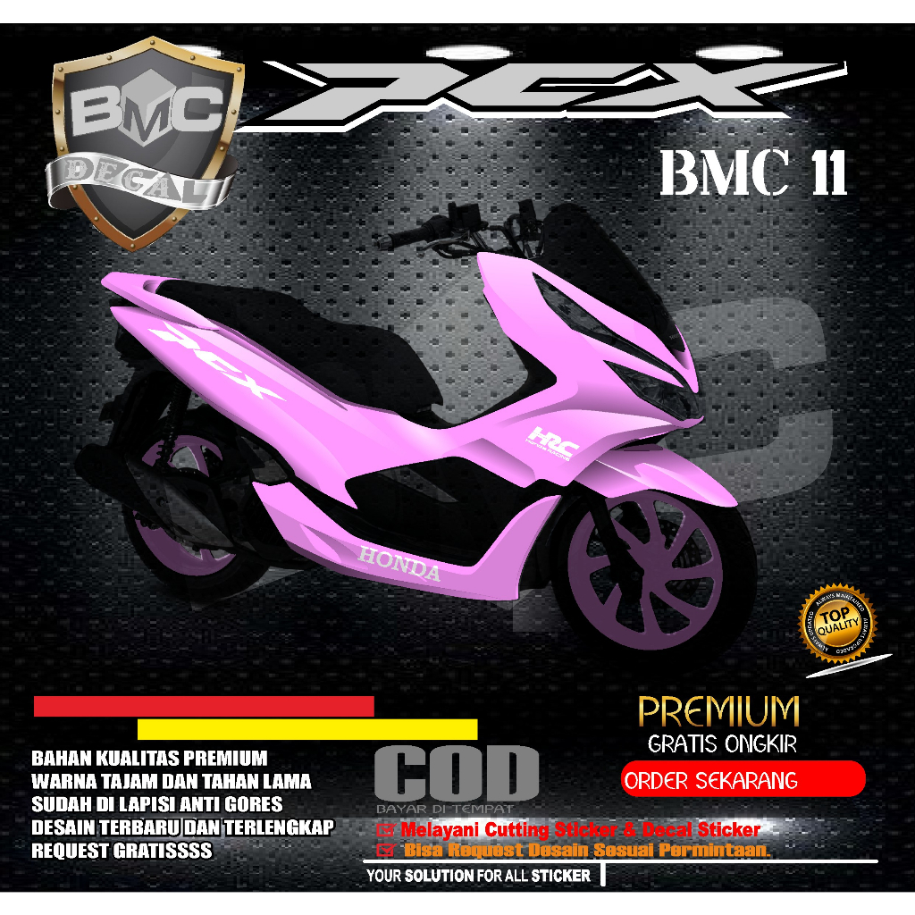 Jual DEKAL STICKER HONDA PCX 150/DEKAL STIKER PCX 150 FULLBODY DESAAIN WARNA CERAH BMC 11 ...