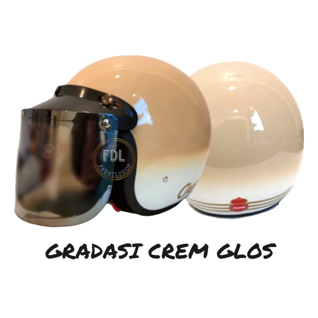 Jual HELM BOGO CLASIK MODEL GRADASI FREE BOX | Shopee Indonesia