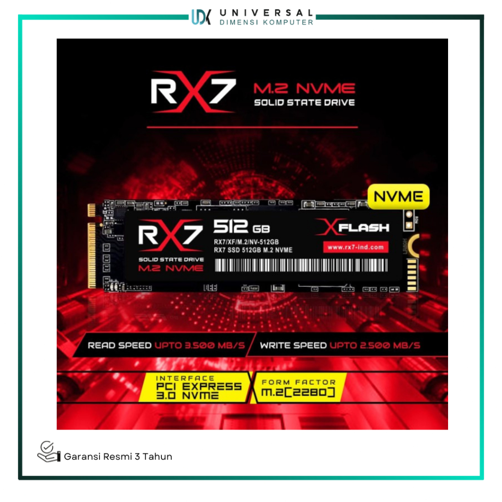 Jual SSD M2 NVME 512GB RX7 GARANSI RESMI 3 TAHUN | Shopee Indonesia