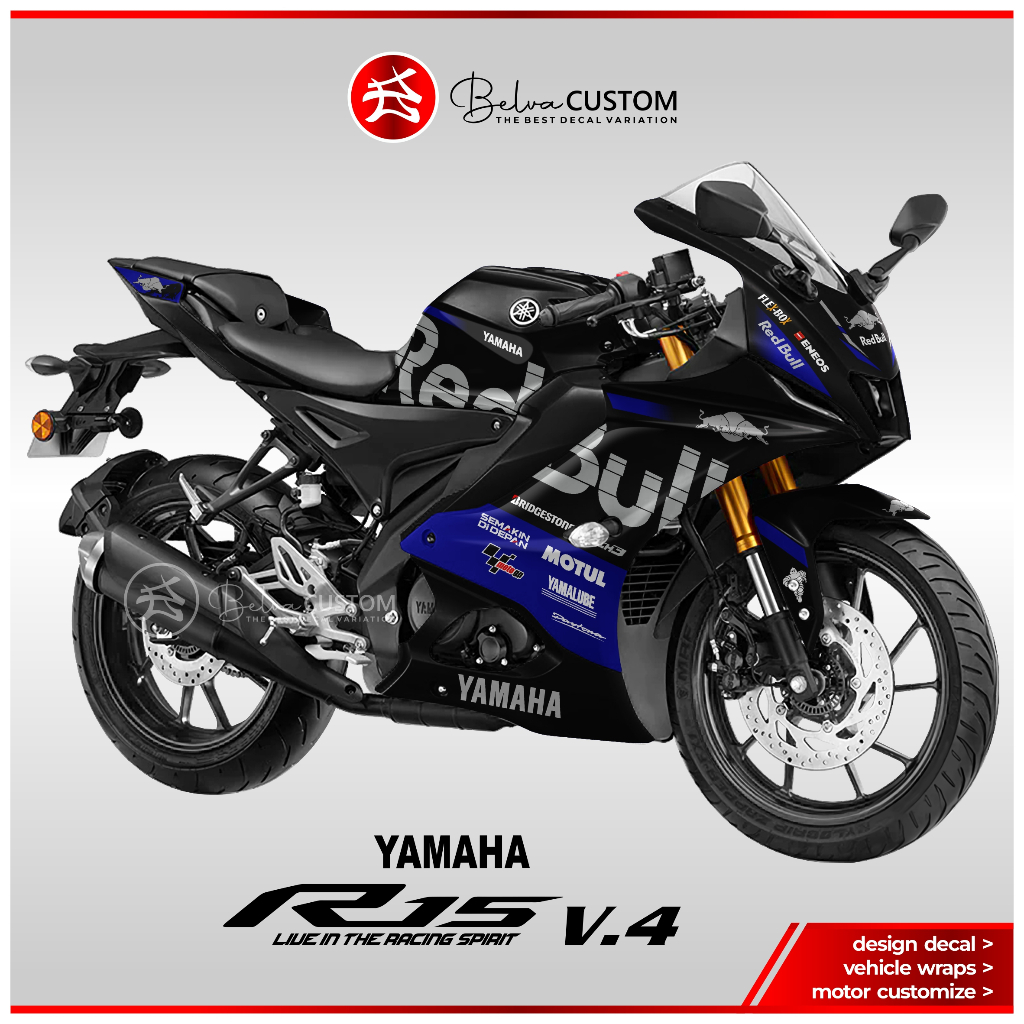 Jual Decal Striping R15 V4 Redbull / Stiker Motor Yamaha r15 V4 new ...