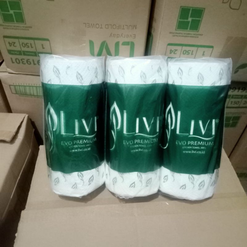 Jual Tissue Livi Evo Premium Kitchen Towel 200s/Tissue Dapur Murah ...