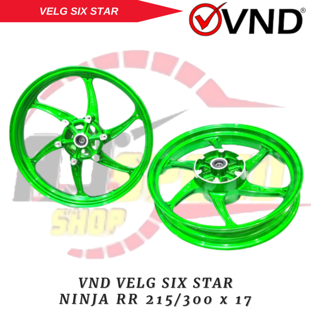 Jual VND Racing Velg Six Star Ring 17 Ukuran 215 300 Ninja RR Warna ...