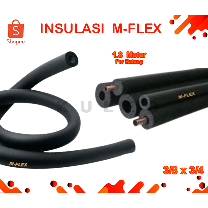 Jual Insulasi Pipa AC 3/8 x 3/4 - insulation Pipa AC M-Flex - MFlex 1,8m - Tebal 3/4inch ...
