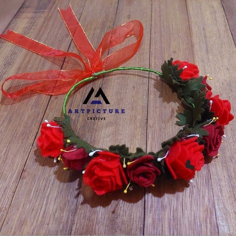 Jual Termurah flower crown mawar cantik/flower crown 17 agustus/flower ...