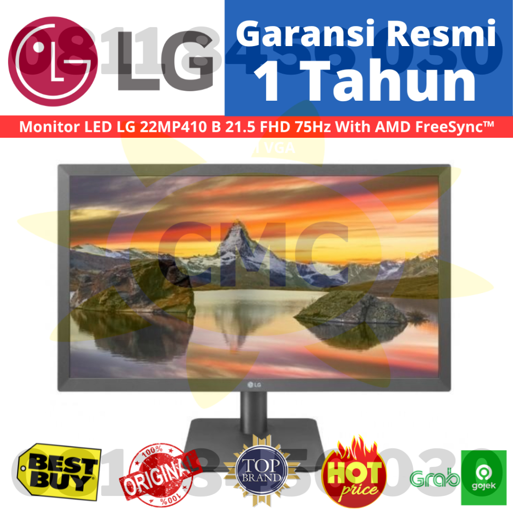 Jual Monitor LG 22MP410 B 21.5 FHD 75Hz AMD FreeSync HDMI VGA | Shopee Indonesia
