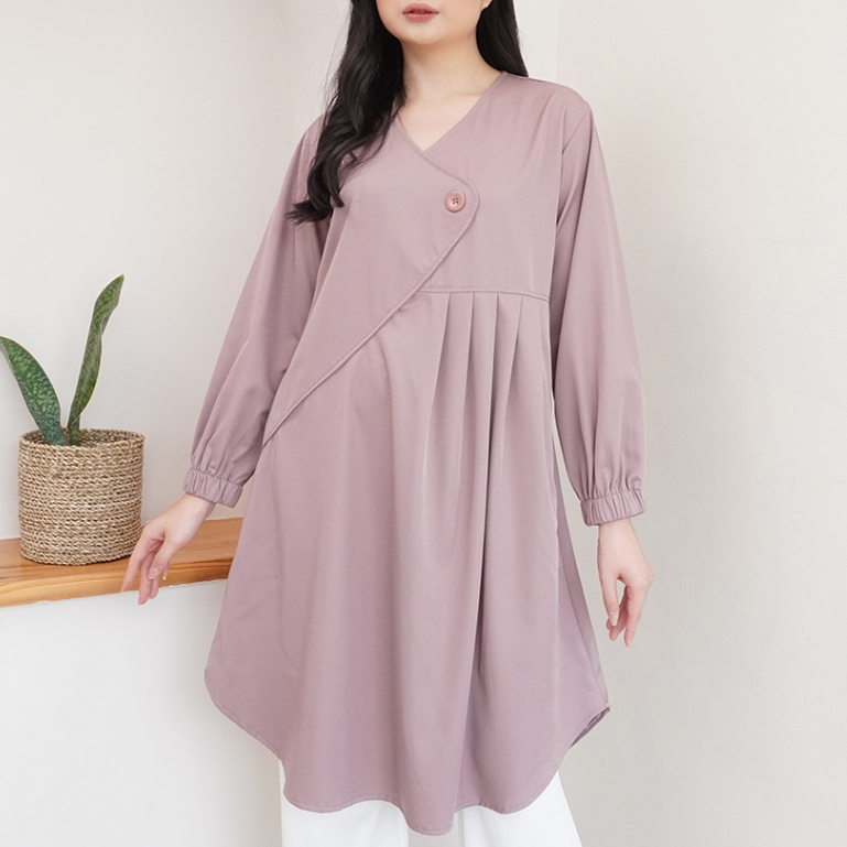 Jual Posie Midi Dress/Tunik B5010163 by Sonia Basic Tunik Premium Wanita / Tunik Midi Polos ...