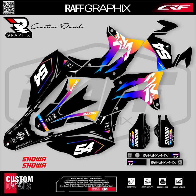 Jual Decal sticker crf 150 supermoto keren/ decal crf 150 bebas custom ...