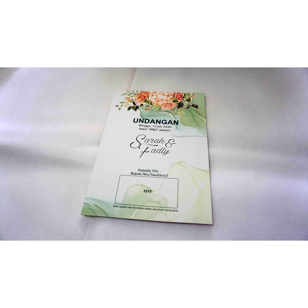 Jual Undangan Pernikahan Soft Cover, Free Plastik & Tempelan Nama ...