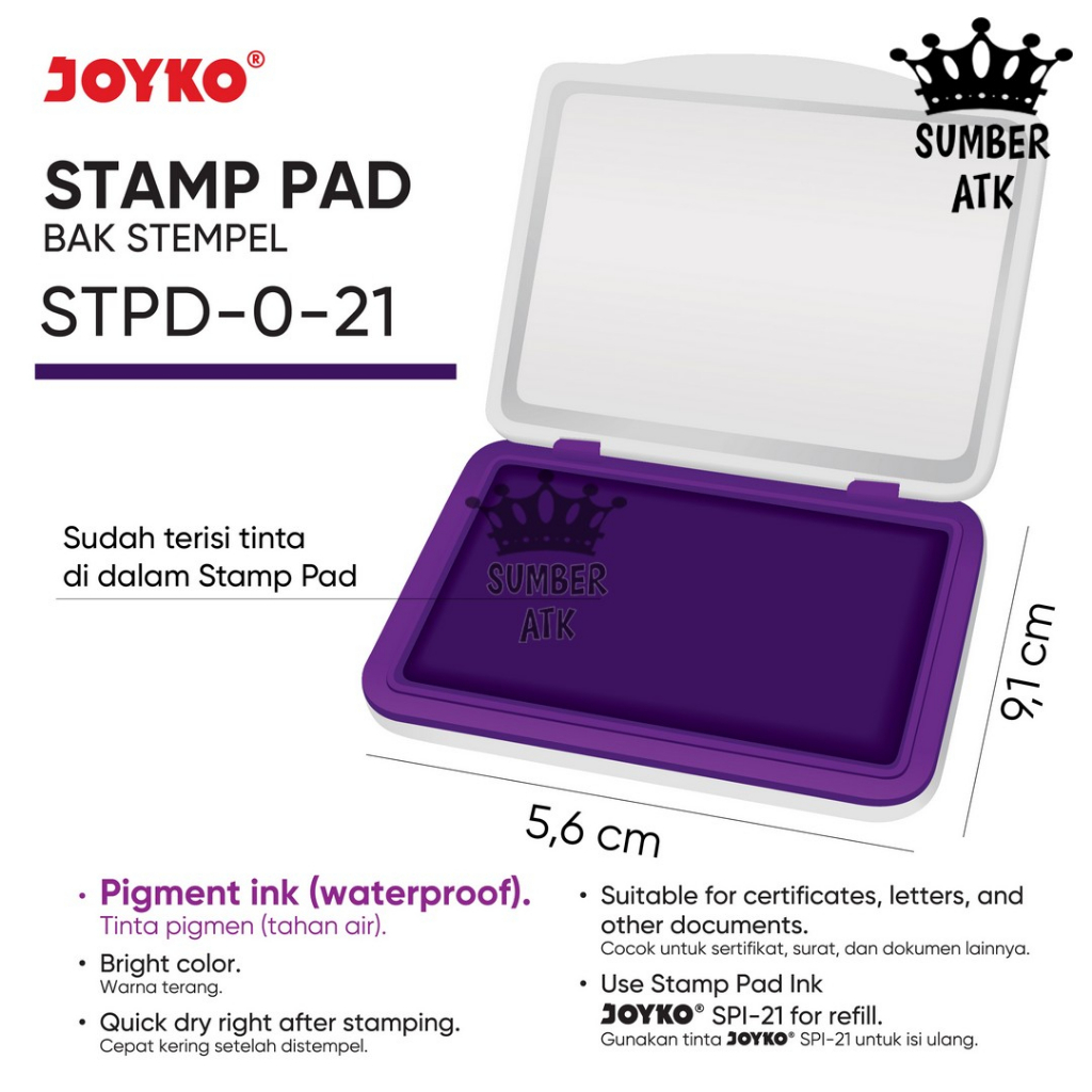 Jual Stamp Pad Ink Tinta Bak Stempel Refill Tinta Stempel Joyko Stamp ...