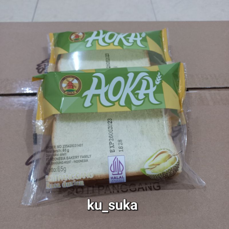 Jual Aoka Roti Panggang Varian Durian lembut | Shopee Indonesia