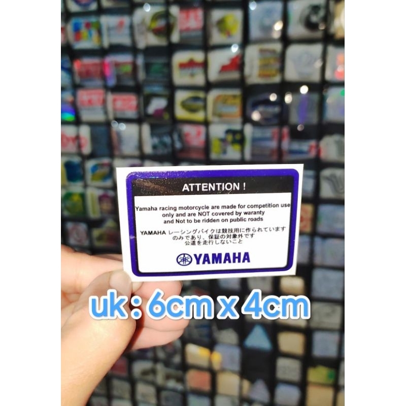 Jual sticker printing ATTENTION YAMAHA NEW | Shopee Indonesia