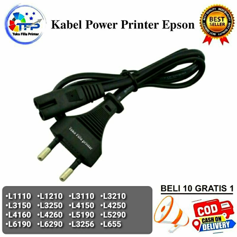 Jual Kabel Power Printer Epson L1110 L1210 L3110 L3210 L3150 L3250 ...