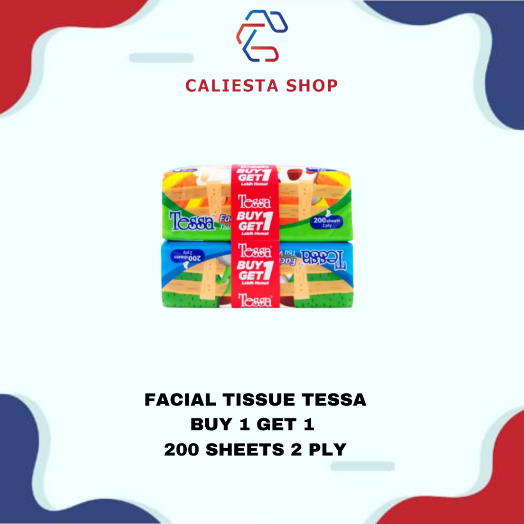 Jual Tessa Facial Tissue Buy 1 Get 1 200 Sheets 2 Ply - 1 Pack | Shopee ...