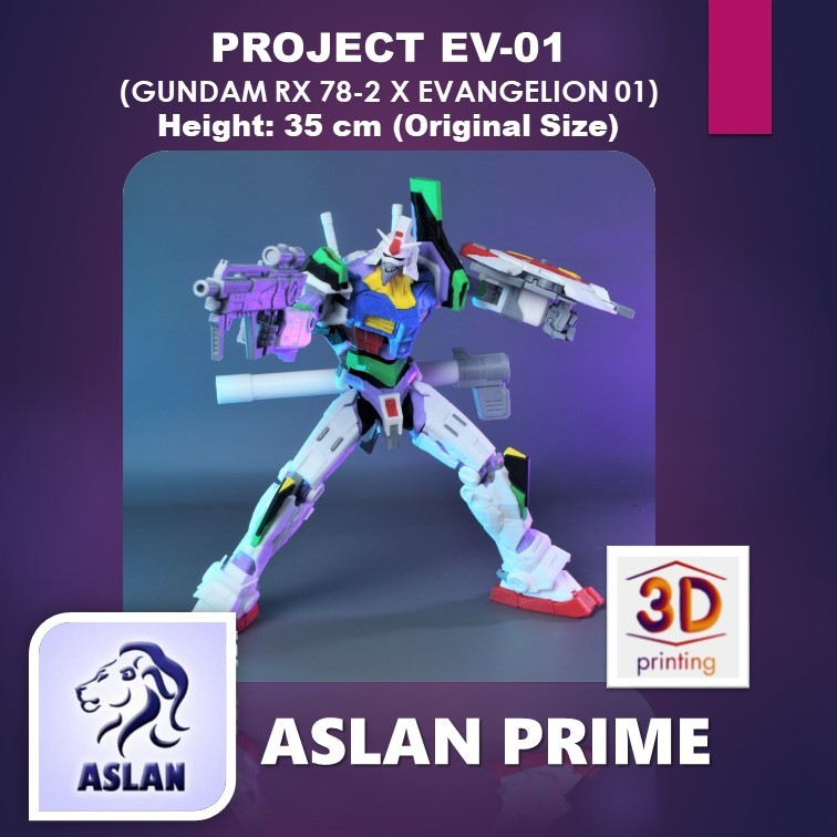 Jual PROJECT EV-01 GUNDAM RX 78-2 X EVANGELION 01 ARTICULATED ACTION ...