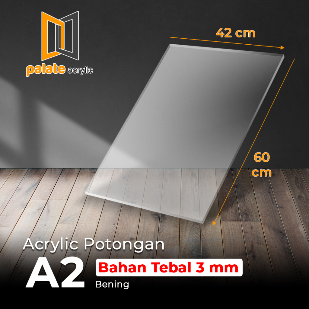 Jual AKRILIK POTONGAN A2 3MM / ACRYLIC A2 | Shopee Indonesia