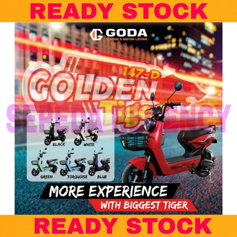 Jual Sepeda Listrik GODA 147-S GOLDEN TIGER 500 Watt New 147S | Shopee ...