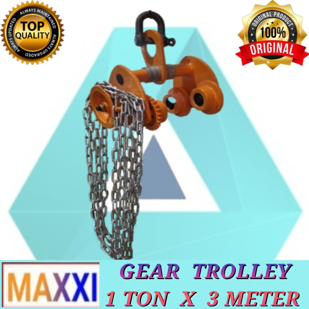 Jual Gear troli hoist takel . Geared trolley 1 Ton 3 meter | Shopee ...