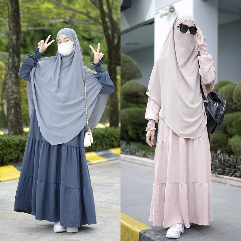Jual Gamis basic daily by khumaira syar'i | Gamis daily crinkle airflow ...