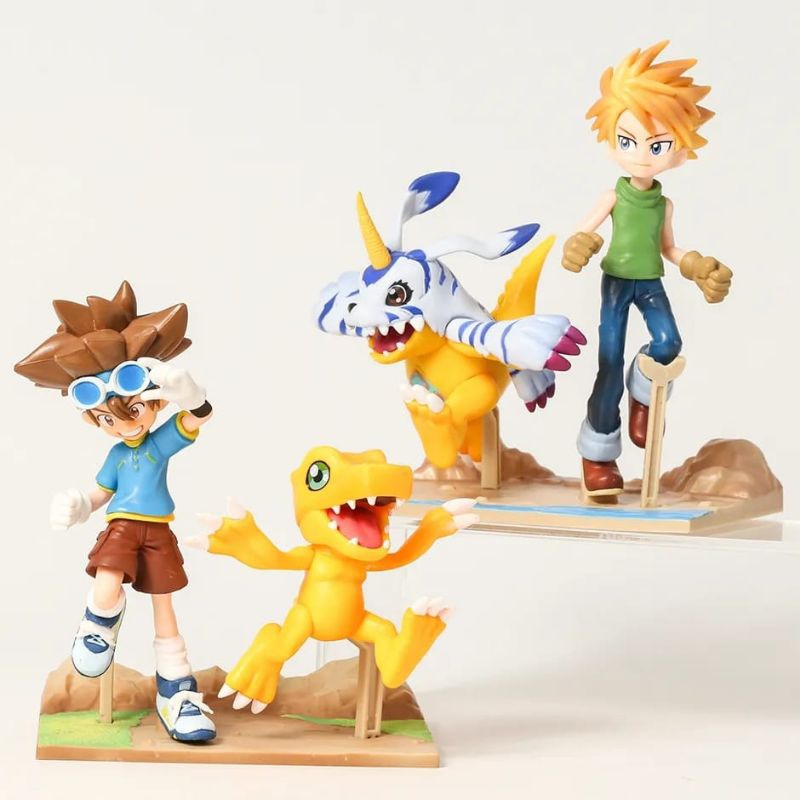 Jual action figure digimon agumon gabumon figure digimon taichi aqumon ...