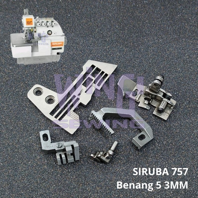 Jual SIRUBA 757 Benang 5 3MM HALUS Gauge set Getset Mesin Obras ...
