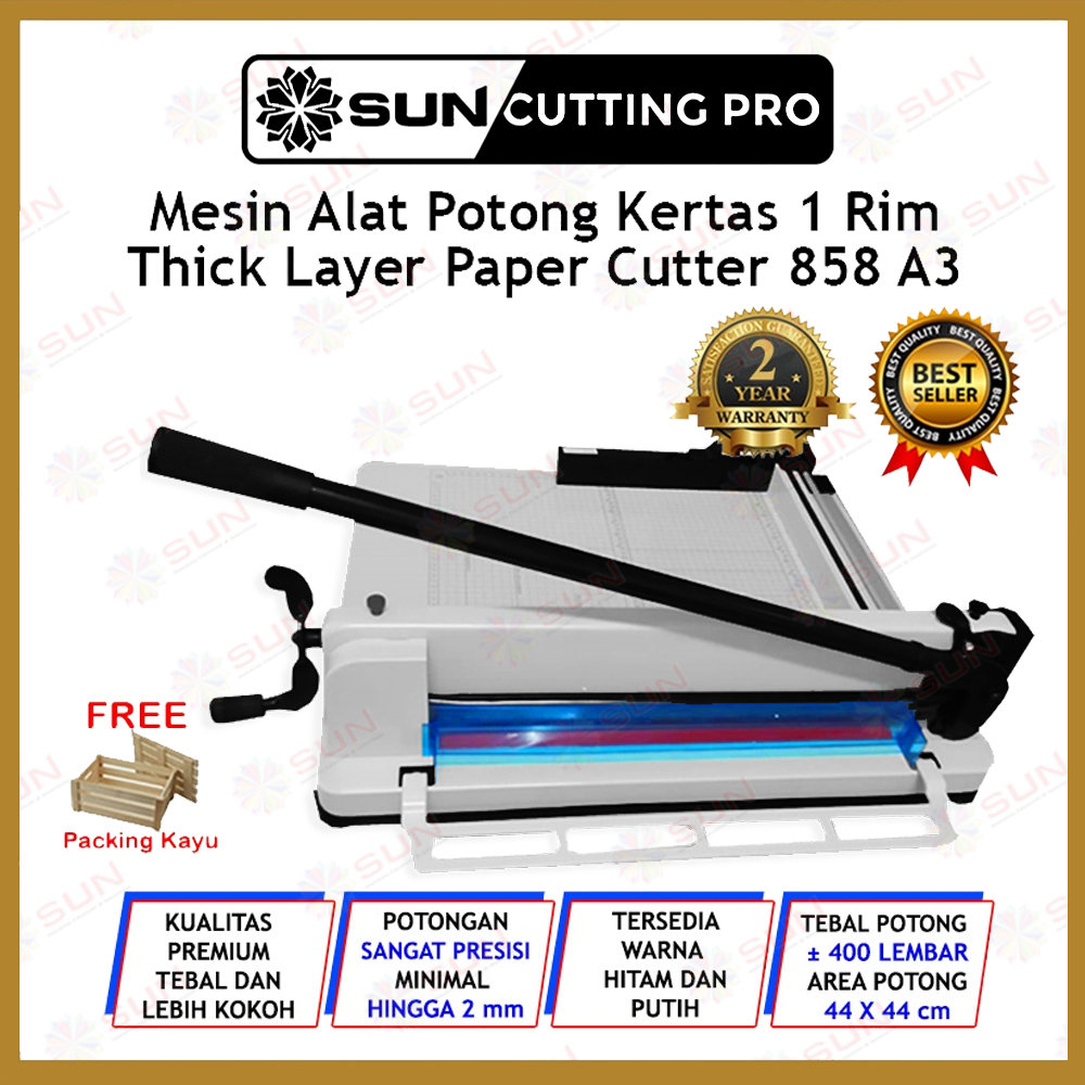 Jual Mesin Pemotong Kertas 1 rim A3 858 Kualitas Super Premium Garansi ...