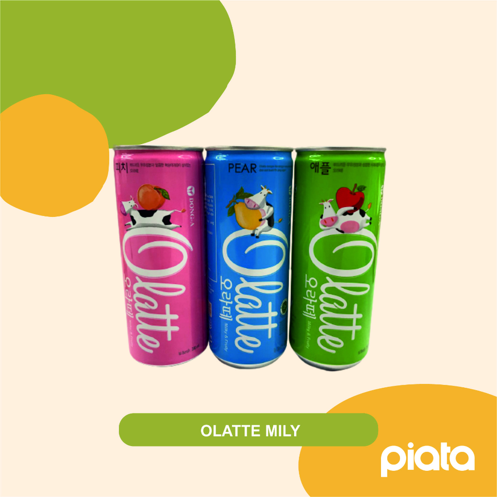Jual Olatte Minuman Mily Susu dan Buah Peach Apel Pear 230ml Korean ...