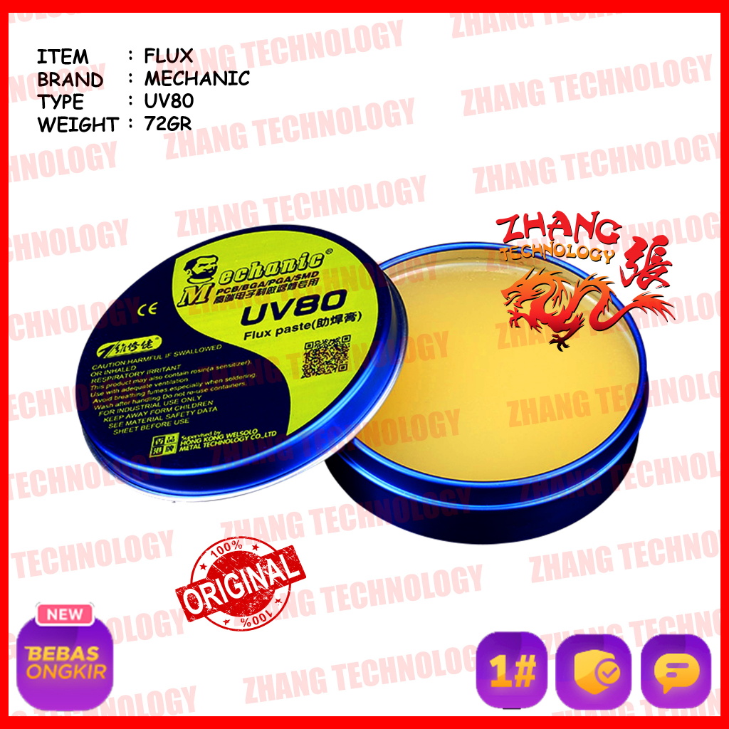 Jual FLUX PASTA MINYAK MECHANIC UV80 UV 80 SOLDER PASTE ORIGINAL | Shopee Indonesia