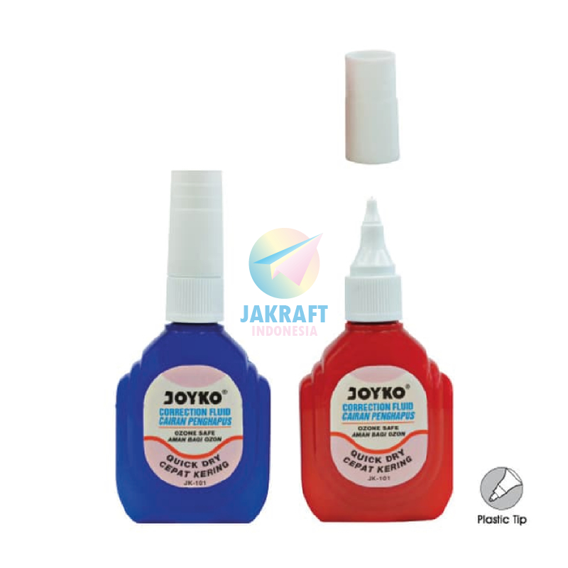 Jual (1 Pcs) Tipe-X Tipex Tip-Ex Cair Putih JOYKO JK-101 White ...
