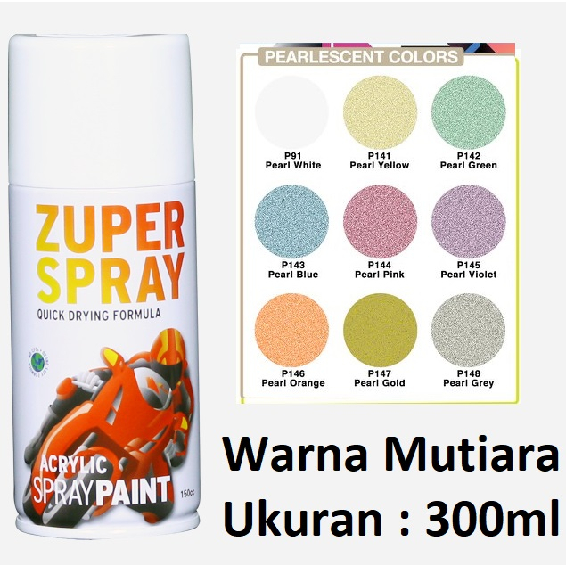 Jual Pilok Pilox Cat Semprot Zuper Spray Paint Warna Mutiara / Pearl 300ml - Pearl White, Yellow ...