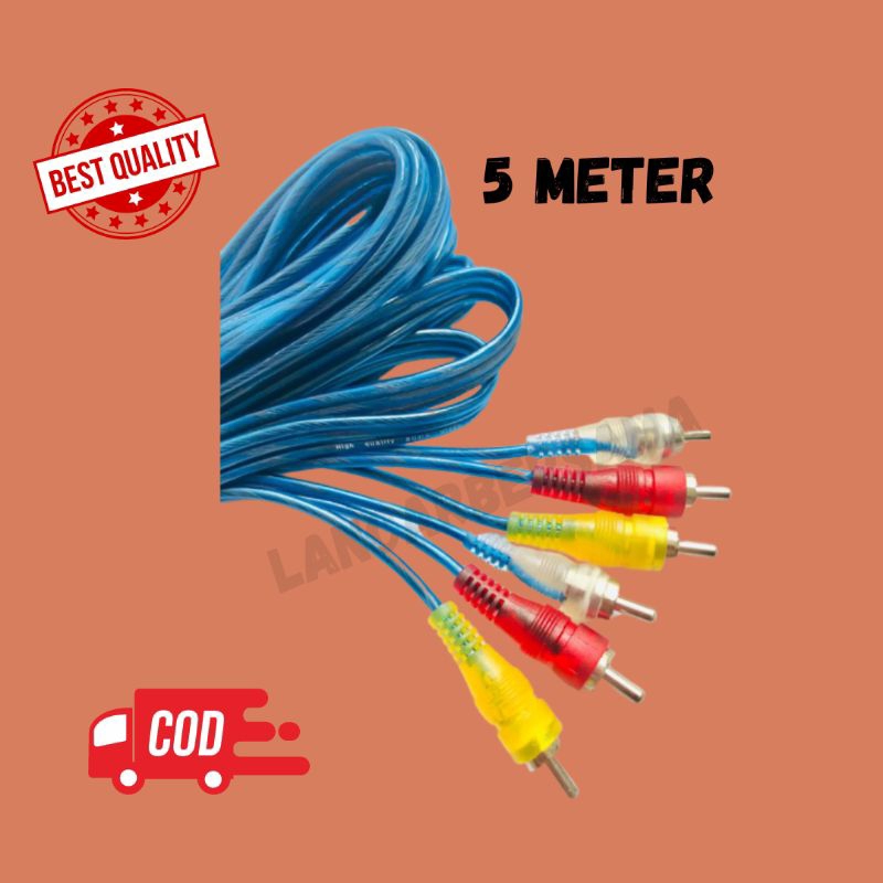 Jual Kabel jack mini stereo rca to rca 1.5- 4meter kabel audio-video ...