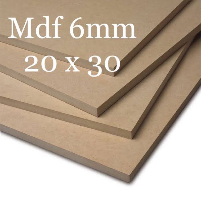 Jual PAPAN MDF 6mm 20 x 30 CM ( TERSEDIA WARNA PUTIH ) | Shopee Indonesia