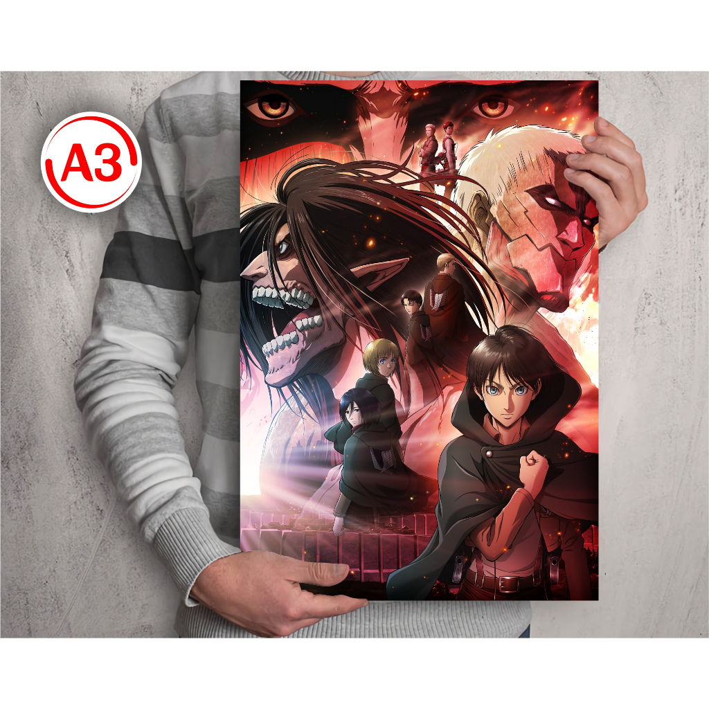 Jual Koleksi Poster A3 Anime Shingeki no Kyojin / Attack on Titan A ...