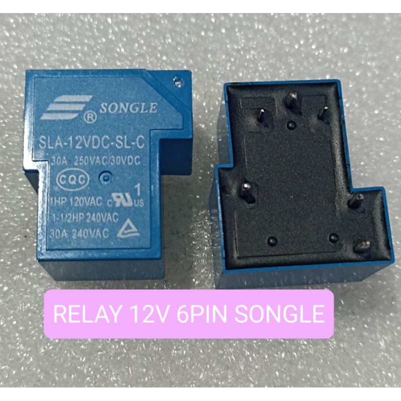 Jual RELAY 12V 30A 6PIN 30A SONGLE RELAY RELAI 12VOLT 6 KAKI RELAY ...