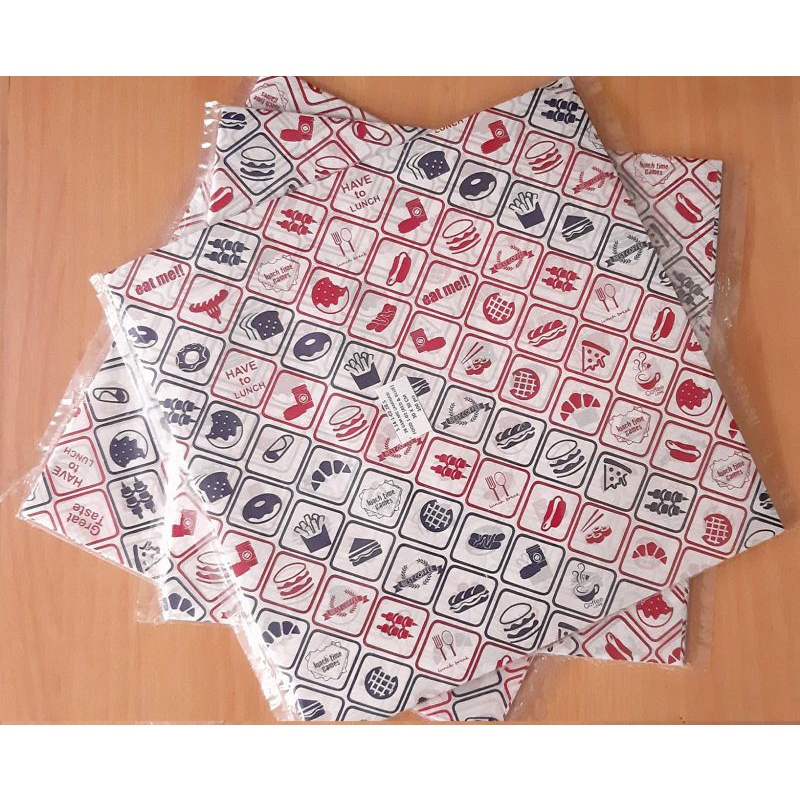 Jual (BBH) ECER 10 LEMBAR PAPER WRAP / RICE WRAP / KERTAS NASI LAMINASI ...
