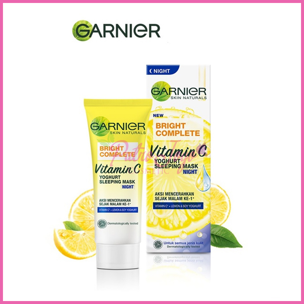 Jual GARNIER Bright Complete Yoghurt Sleeping Mask | Night Cream 20ml | 50ml | Shopee Indonesia