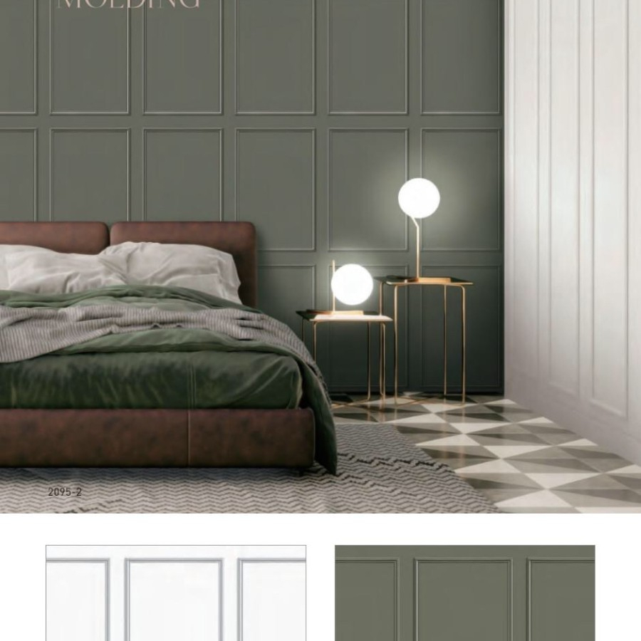 Jual WALLPAPER DINDING KOREA MOTIF MOLDING MODERN MINIMALIS ER 2095 ...
